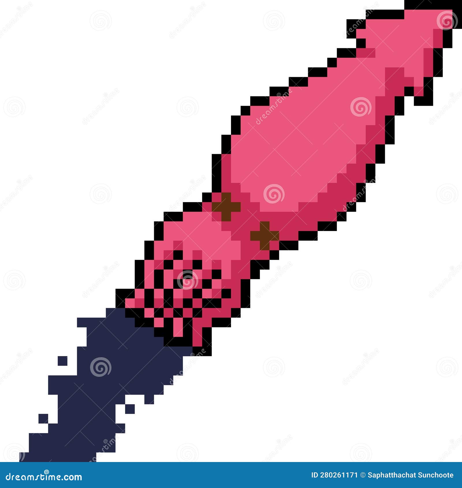 Pixel art squid ink jet stock vector. Illustration of vector - 280261171