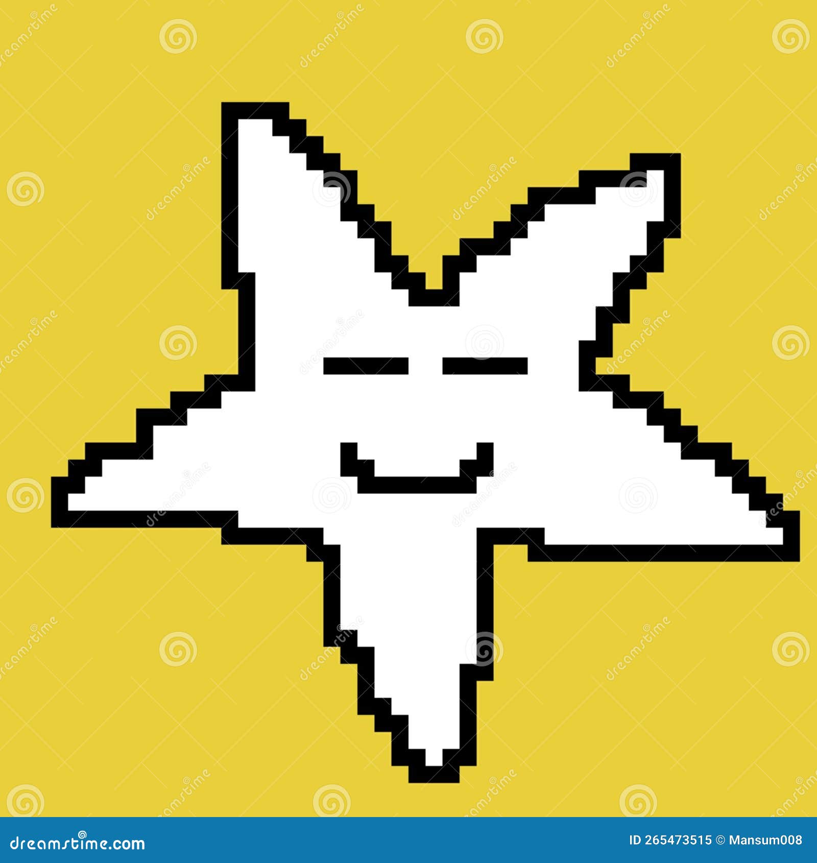Pixel art of star shape stock illustration. Illustration of cute ...