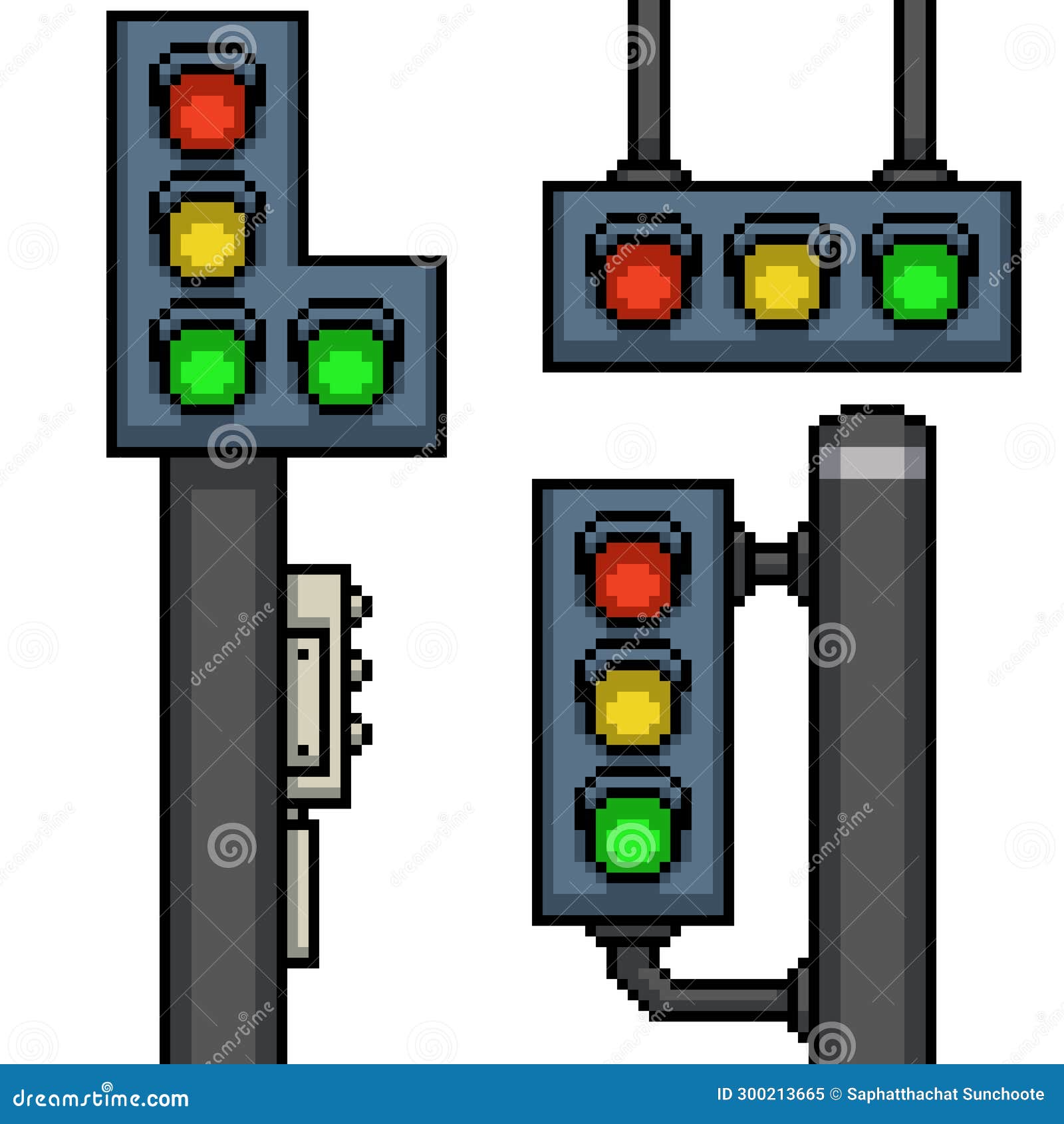 Pixel Art Traffic Barricade Game Asset Design Cartoon Vector ...