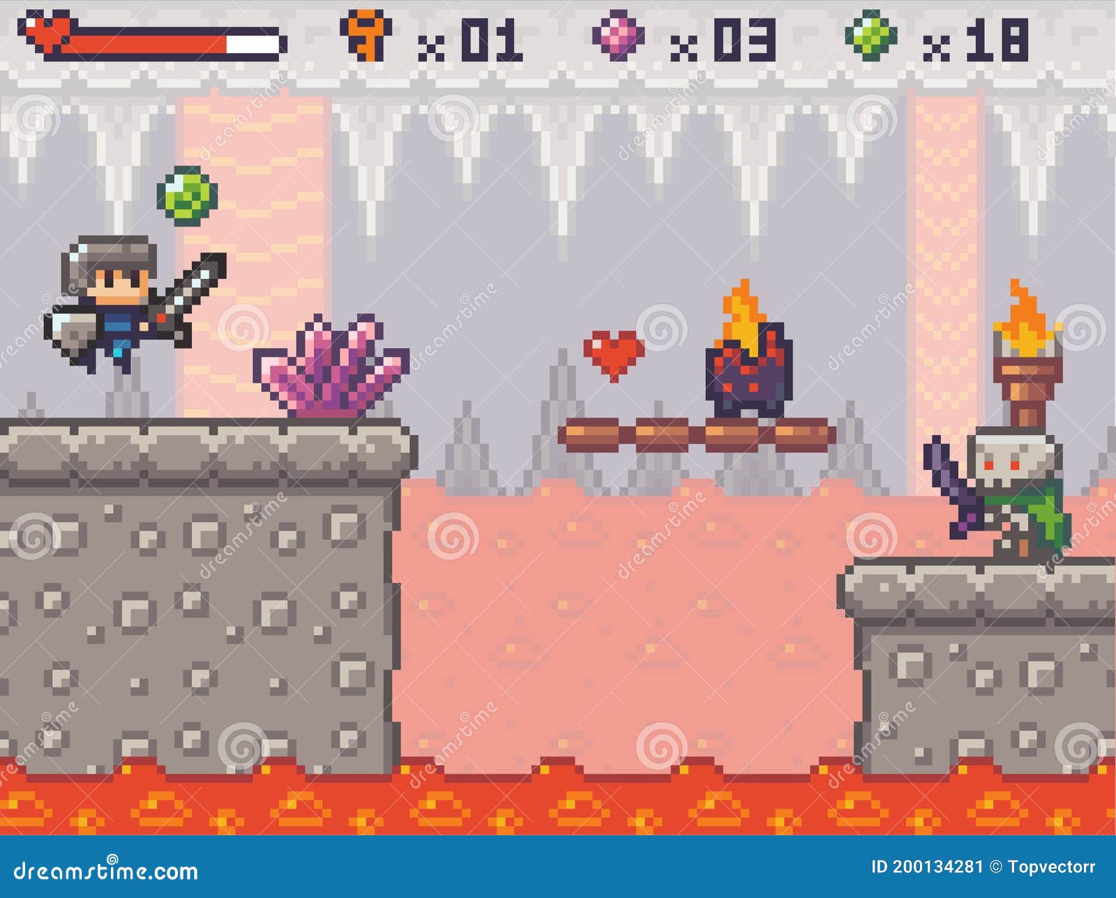 Pixel Art Style, Character in Game Arcade Play Vector. Man with Sharp ...