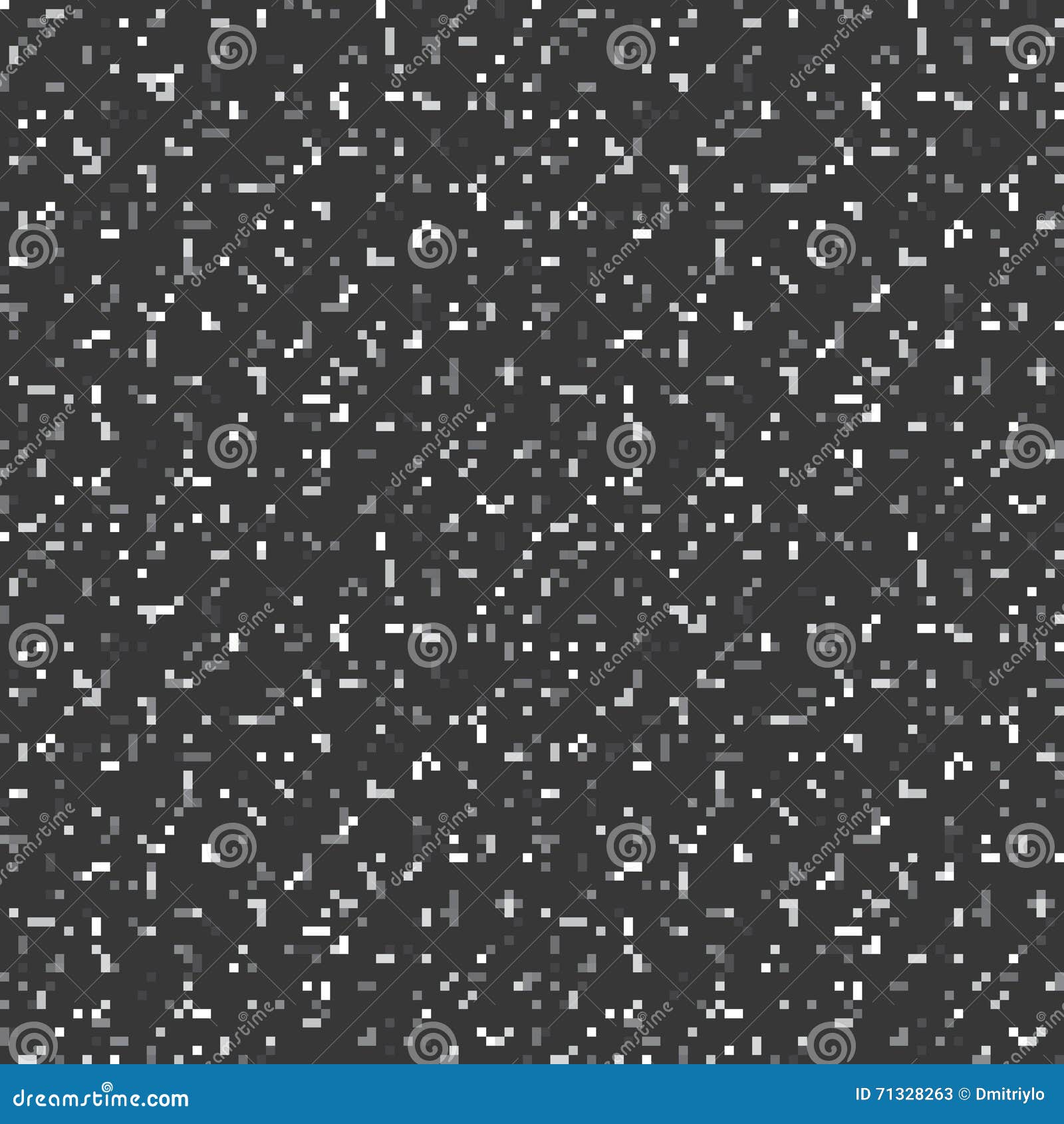 Pixel Art Style Noise Seamless Vector Background Black Stock Vector ...