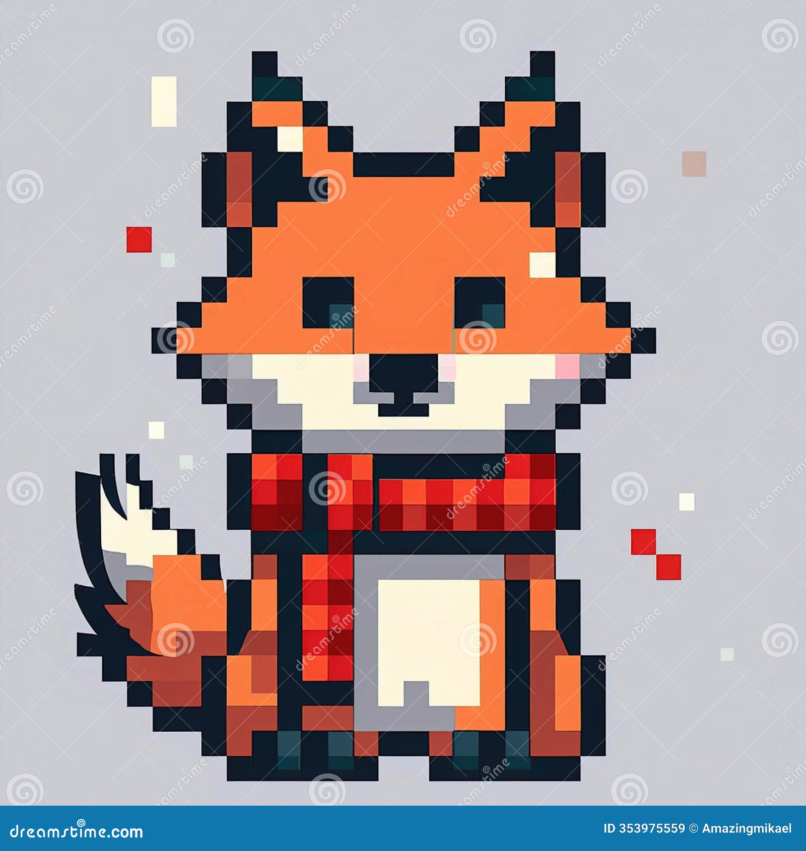 Pixel Art Style Pixelated Fox Stock Image - Image of game, superhero ...