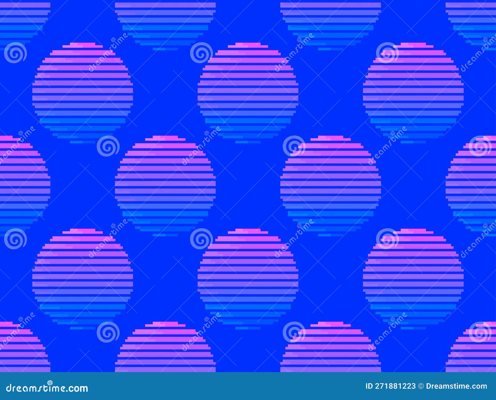 Pixelated Cyberpunk Streetscape With Glitchy Neon Signs Royalty-Free ...