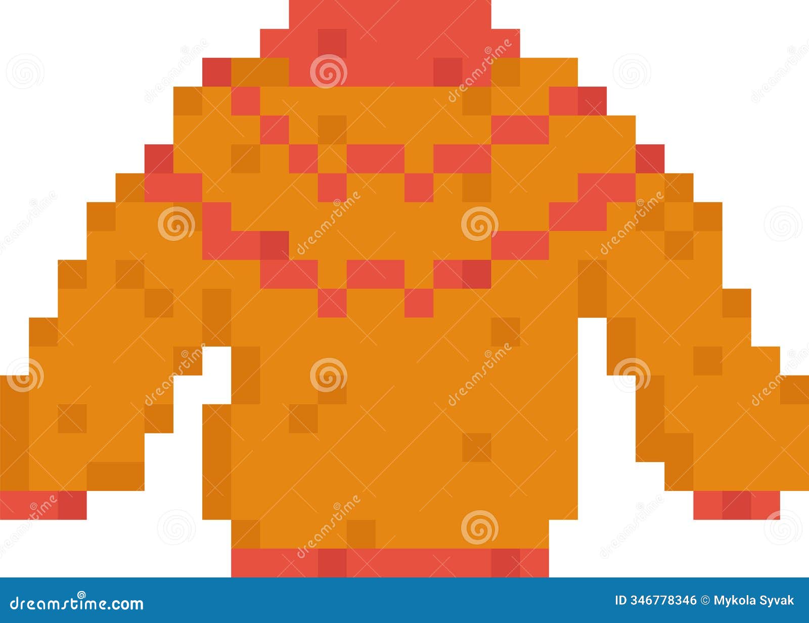 Pixel Art Sweater stock illustration. Illustration of mosaic - 346778346