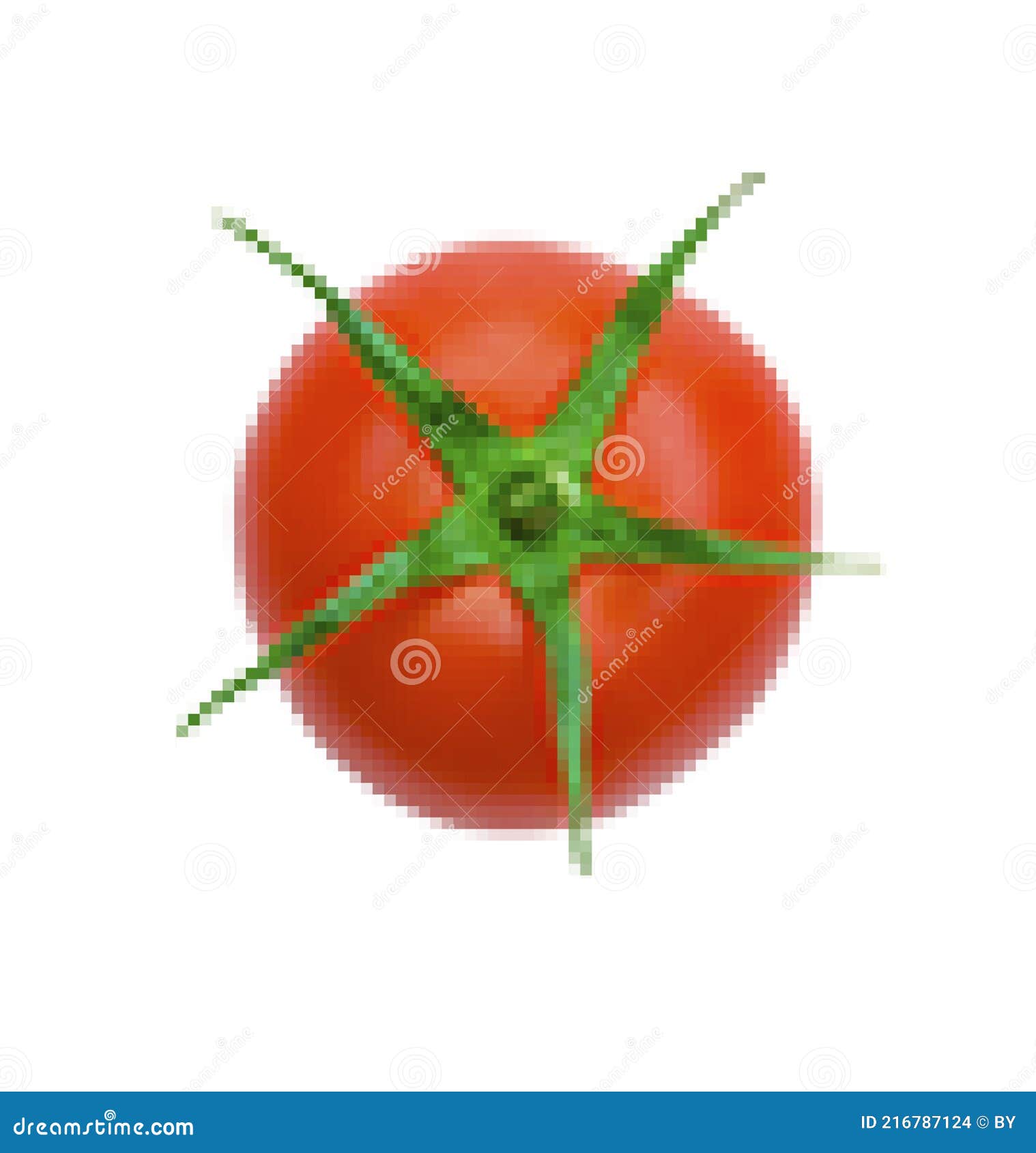 Pixel art of a tomato photo stock. Image du légume, optique - 216787124