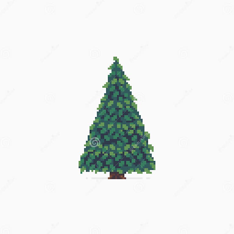 Pixel Art Tree stock vector. Illustration of environment - 99878101