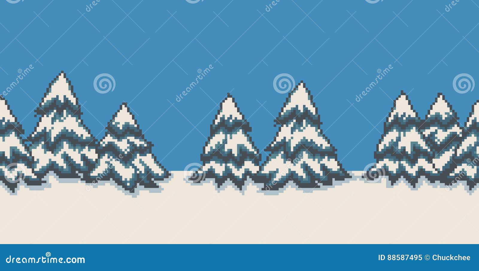 Pixel Art Trees ilustración del vector. Ilustración de modelo - 88587495