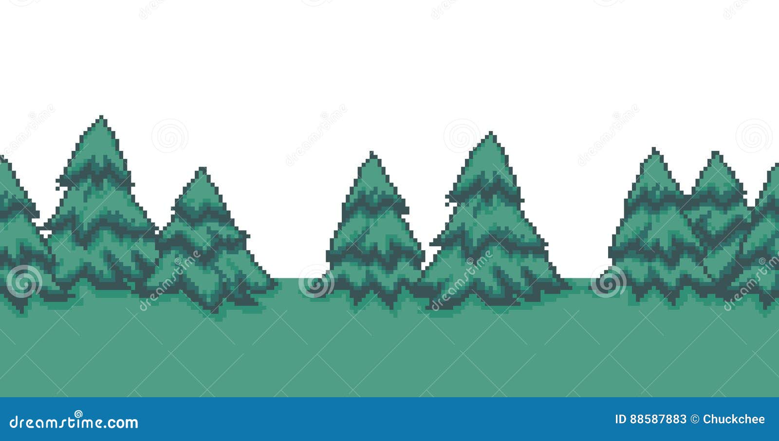 Pixel Art Trees ilustração do vetor. Ilustração de projeto - 88587883