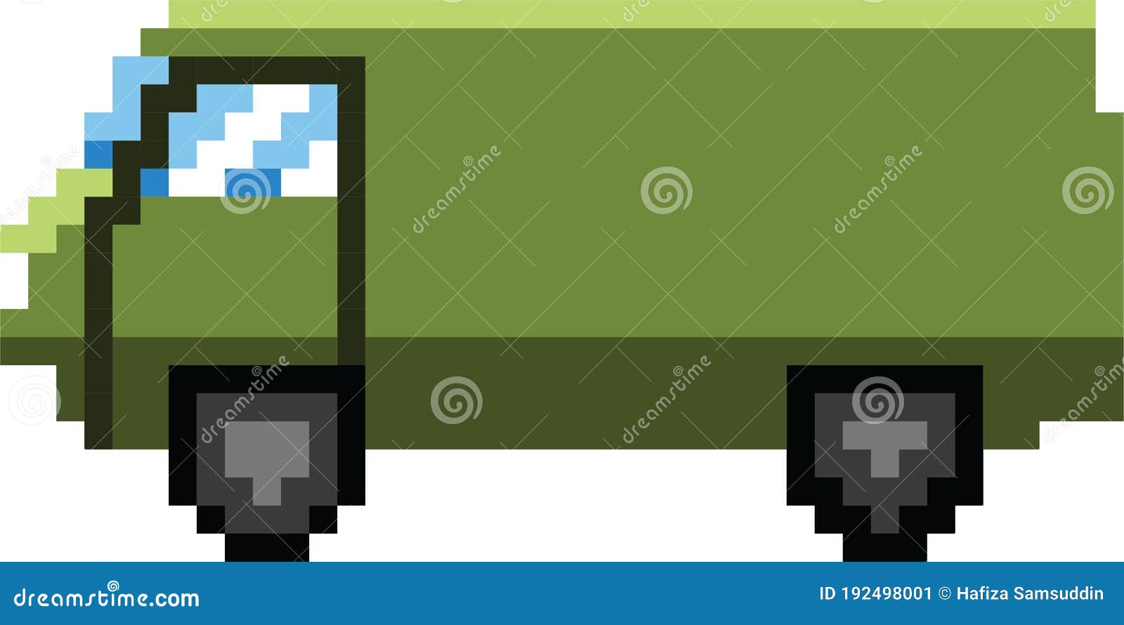 Pixel Art Van. Vector Illustration Decorative Design Stock Vector ...