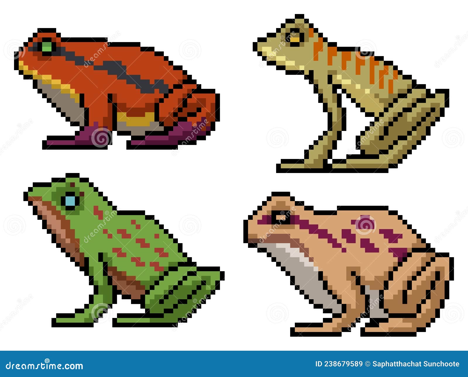 Pixel Art Dangerous Humanoid With Menacing Expression Stock Photo ...