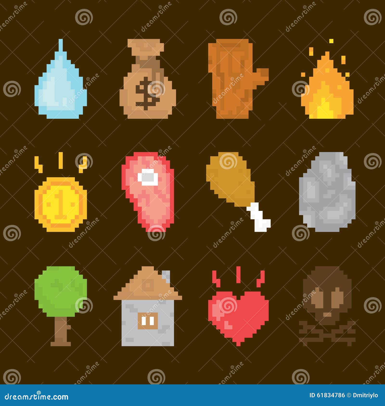 Pixel Art Vector Icons | CartoonDealer.com #61834786