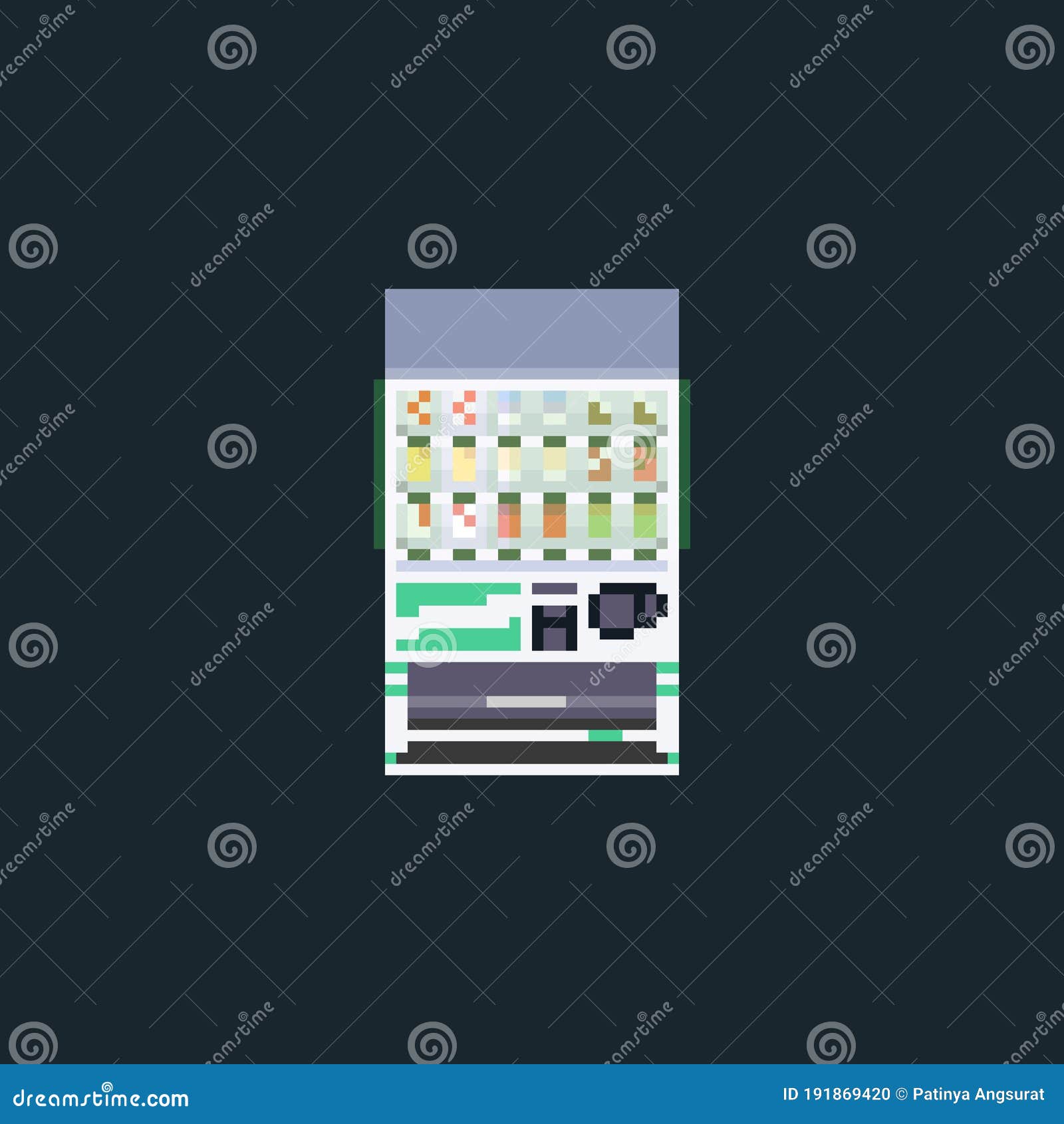 Pixel art vending machine. stock vector. Illustration of decoration ...