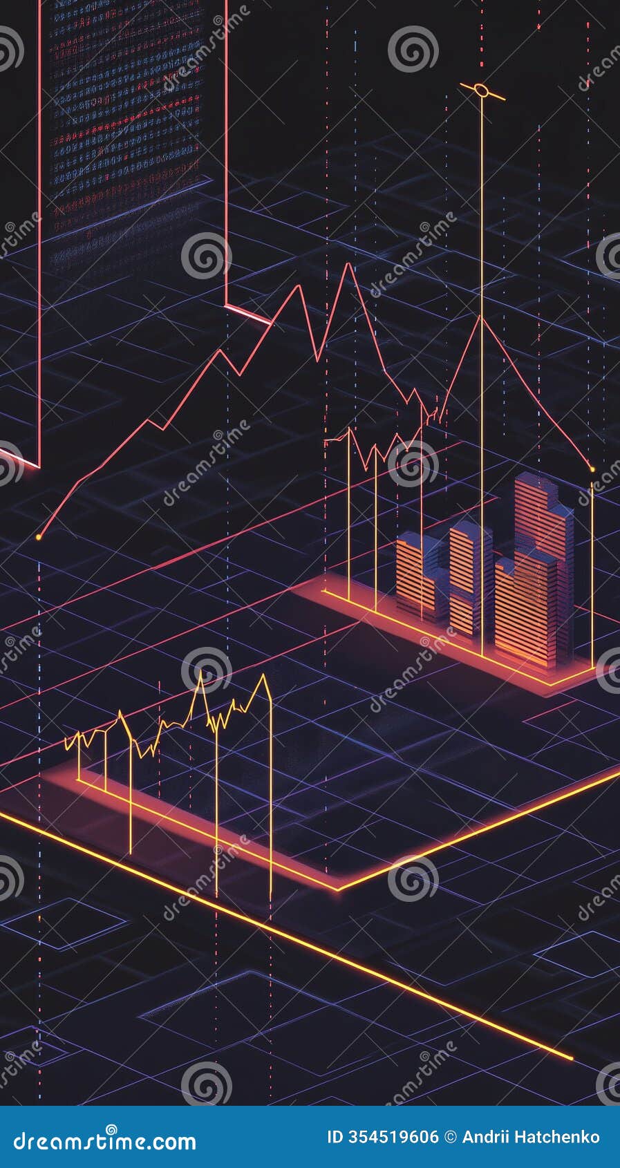 Pixel Art Visual Of GDP Growth Over Time Represented With Line And Bar ...