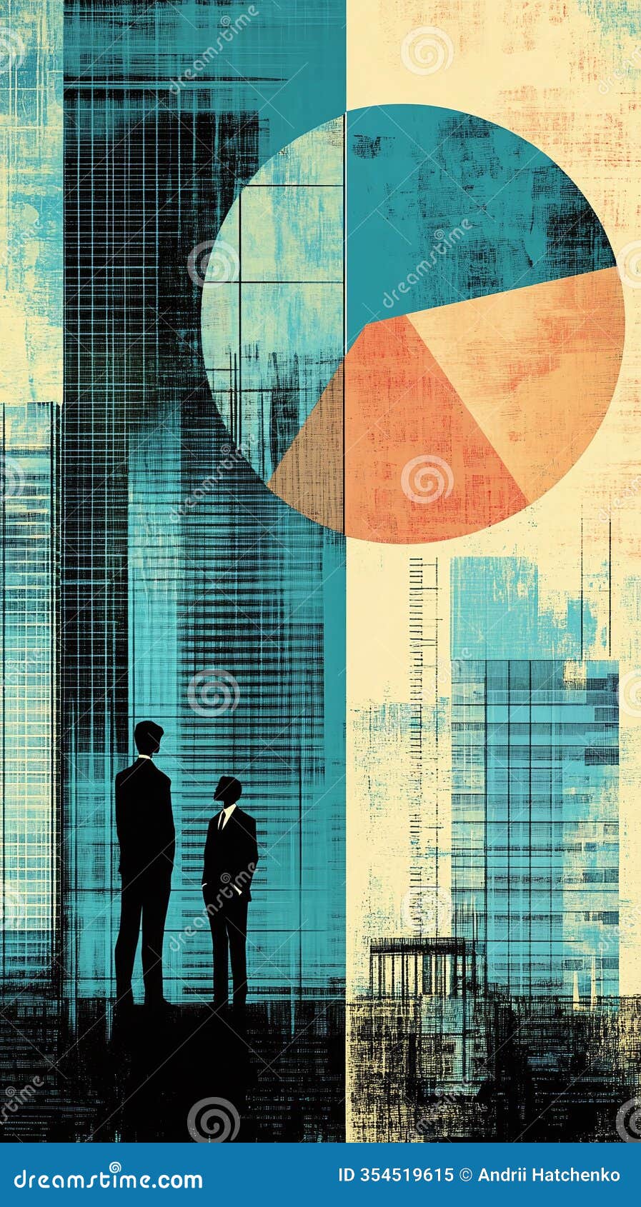 Pixel Art Visualization of Customer Acquisition Cost Using Pie Charts. Stock Illustration ...