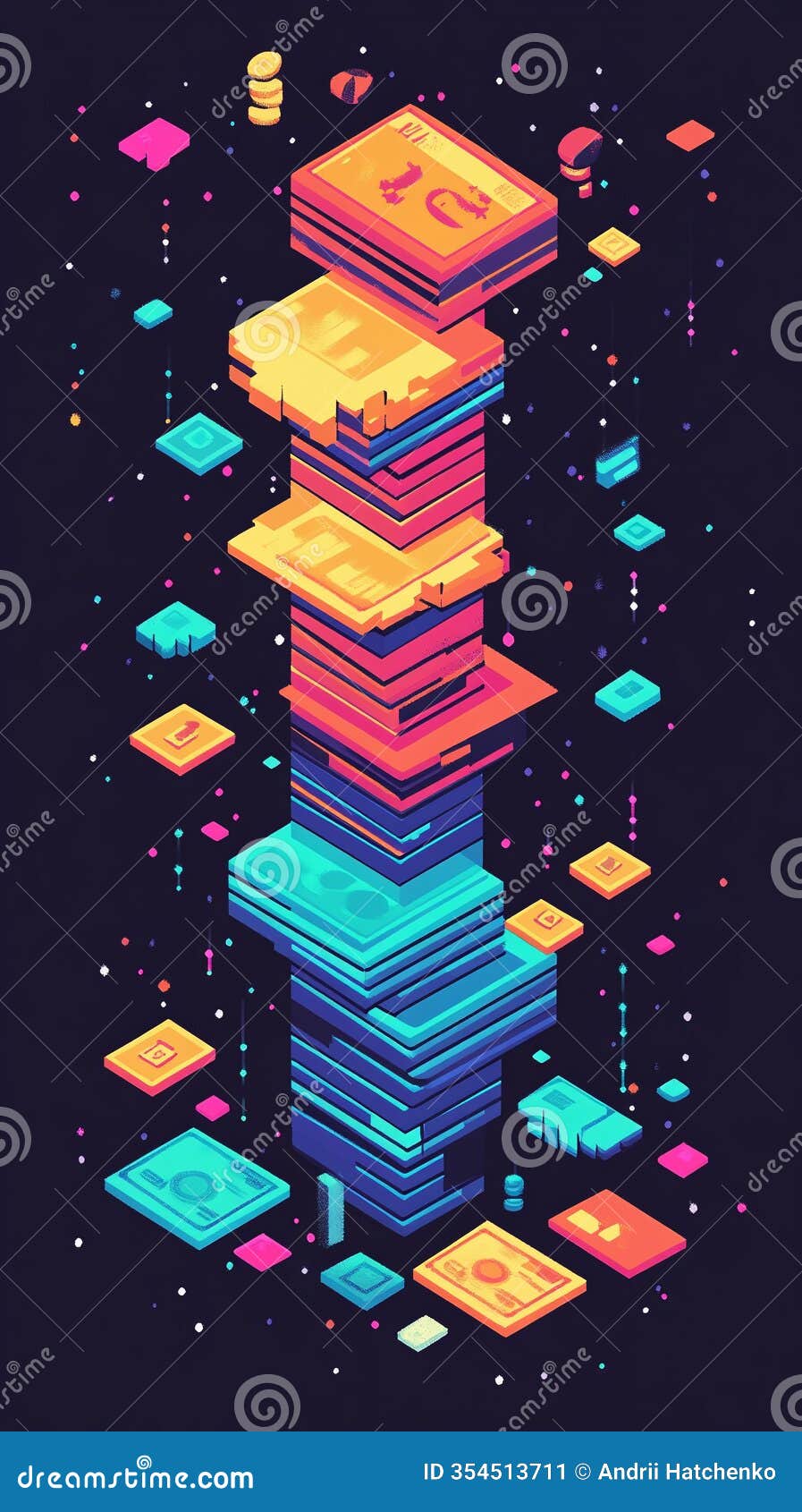 Pixel Art Visualization Of Loan Repayment Schedules Using Stacked Bar ...