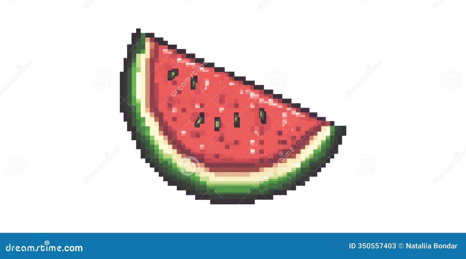 Pixel Art Watermelon Slice Isolated on Transparent Background Stock ...