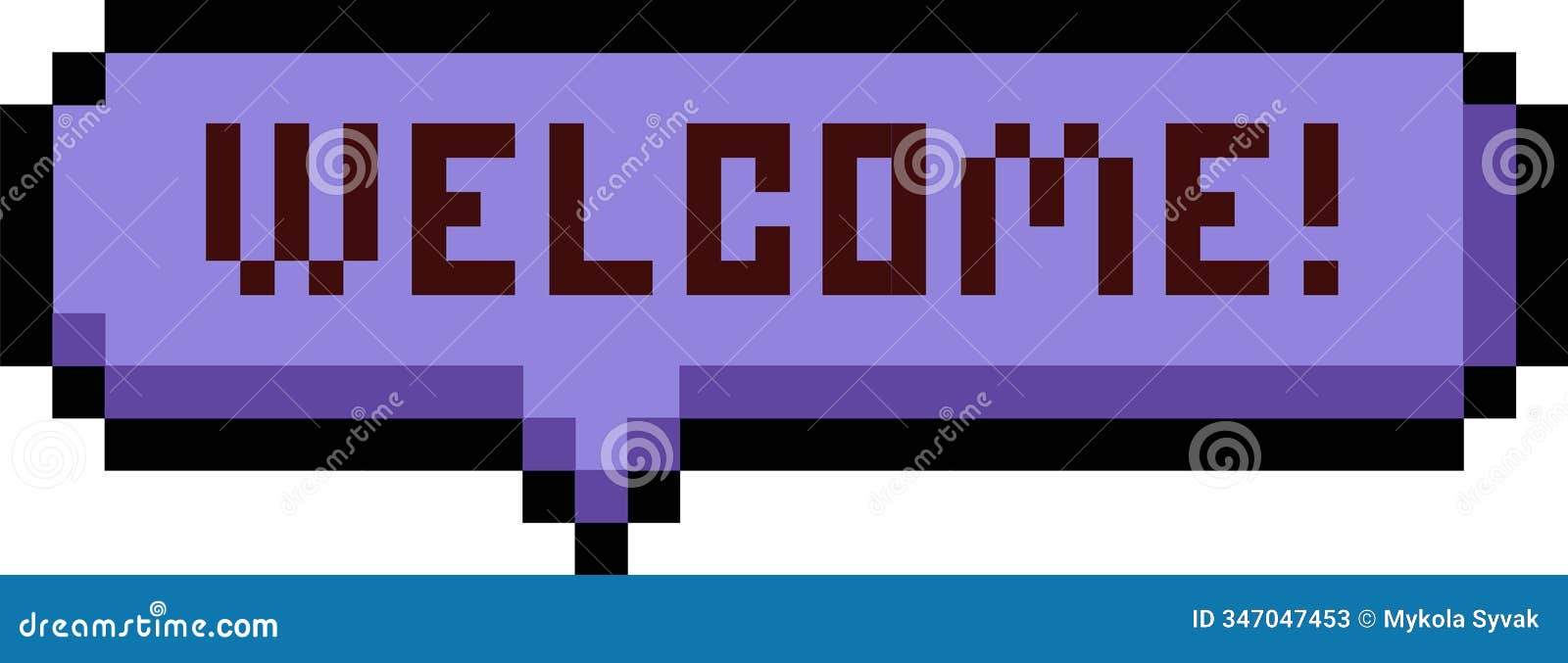 Pixel Art Welcome Speech Bubble Stock Illustration - Illustration of ... Pixel Art Welcome Speech Bubble Stock Illustration - Illustration of ...