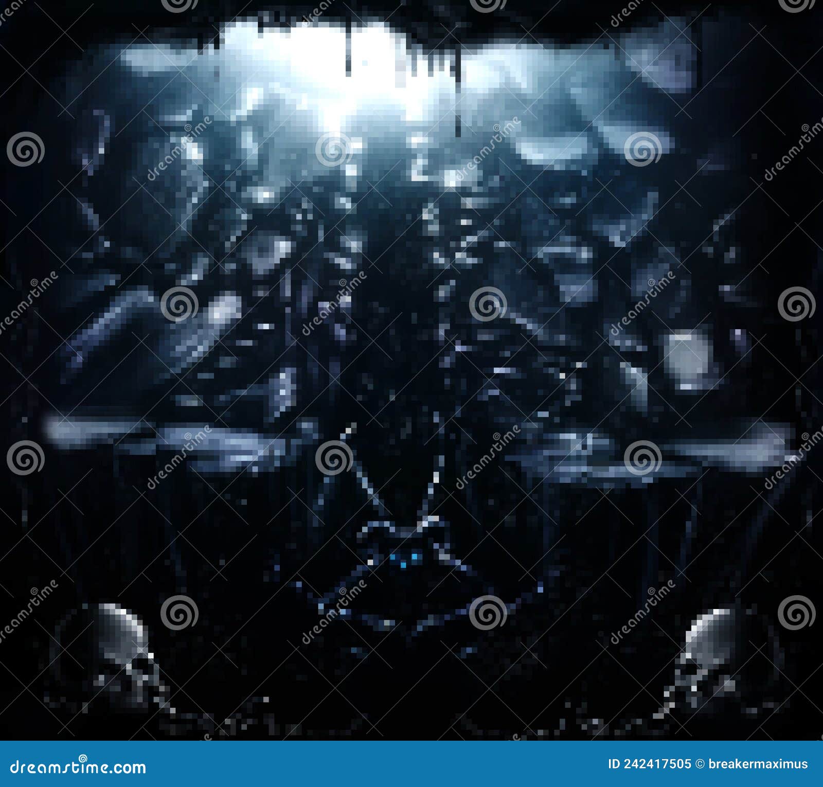 Paranormal Pixel Art. Werewolf And Zombies 8 Bit. Pixelated UFO And ...