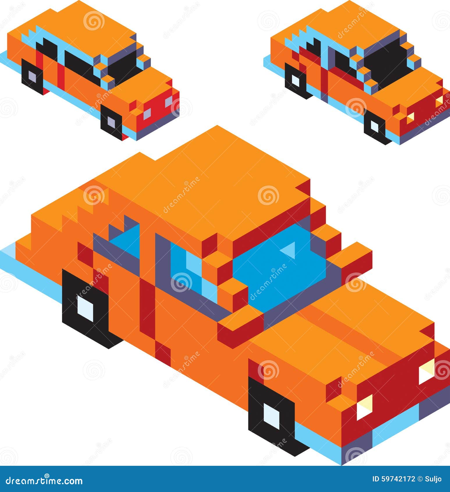 Pixel-Auto vektor abbildung. Illustration von piktogramm - 59742172