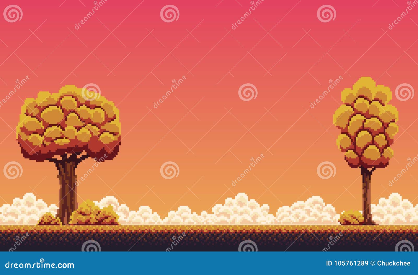 PIXEL Autumn Background vektor illustrationer. Illustration av plats ...