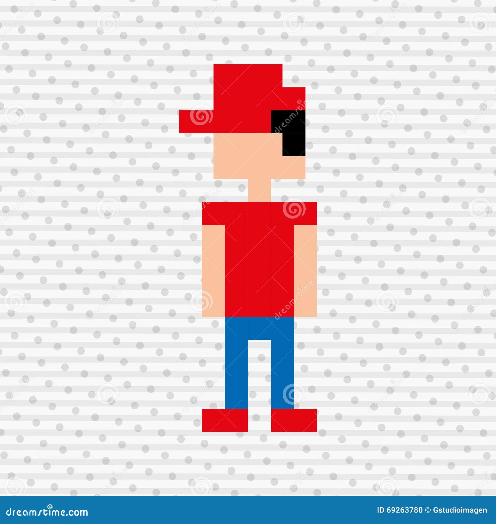 Pixel Art Avatar Construction Worker Game Asset Design Cartoon Vector ...