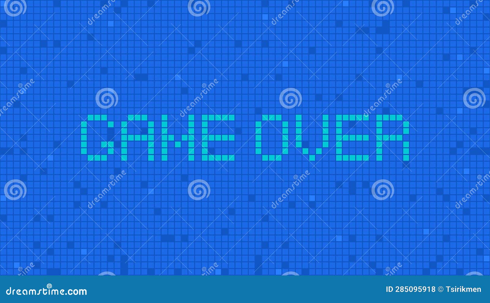 Pixel Background with Inscription Game Over. Abstract Background Stock ...