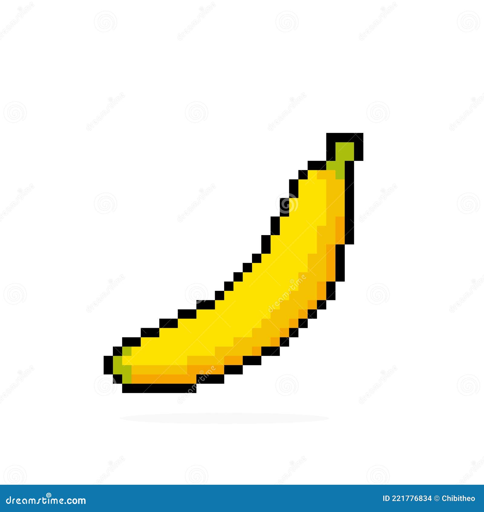 Pixel Banana. Vector Illustration Stock Vector - Illustration of pixel ...