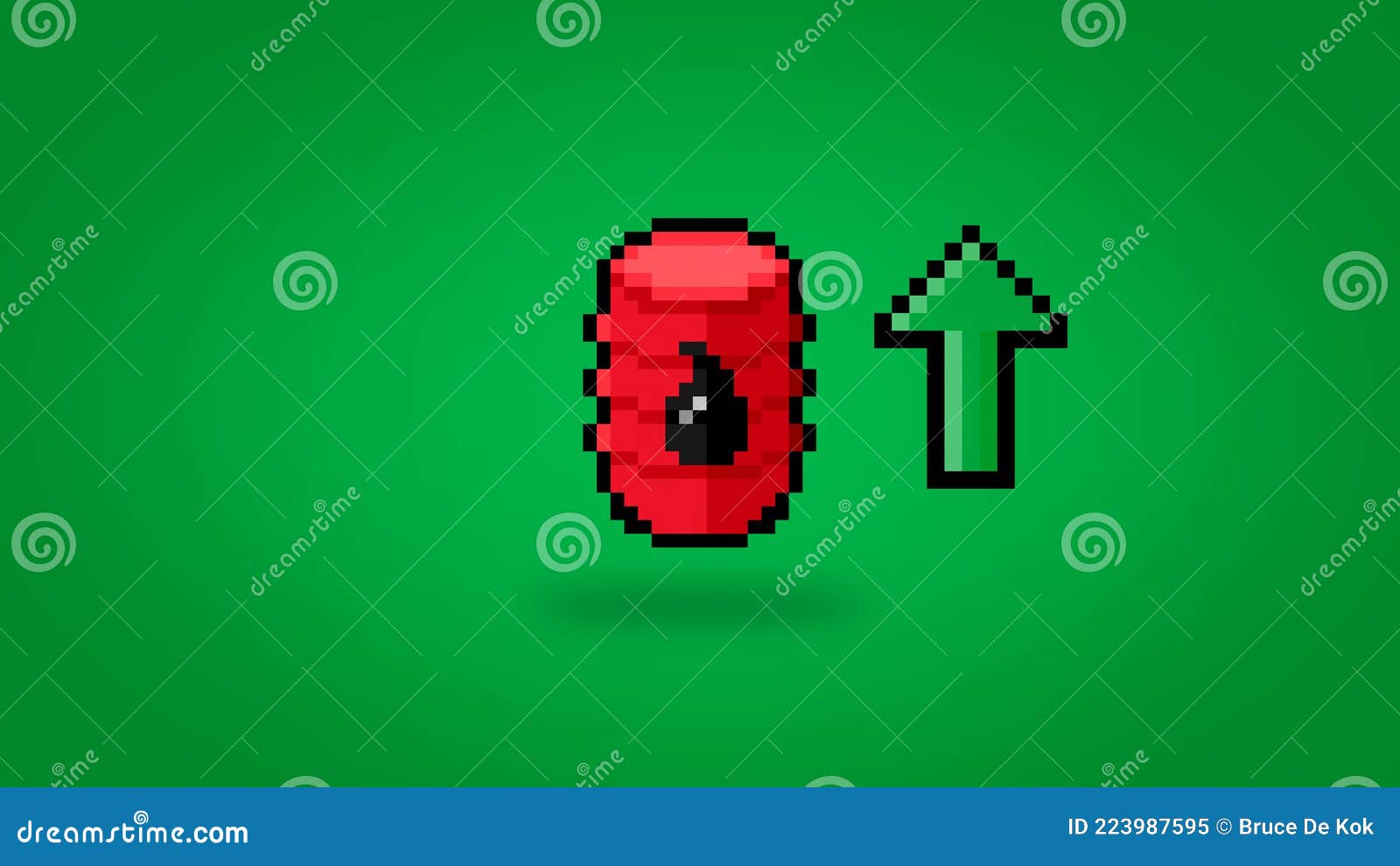 Oil Barrel Pixel Art. 8 Bit Cask Petroleum Vector Illustration ...