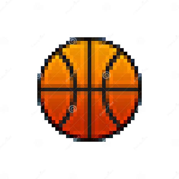 Pixel basketball stock vector. Illustration of basketball - 44892707