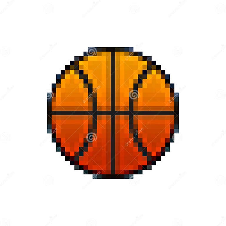 Pixel basketball stock vector. Illustration of basketball - 44892707