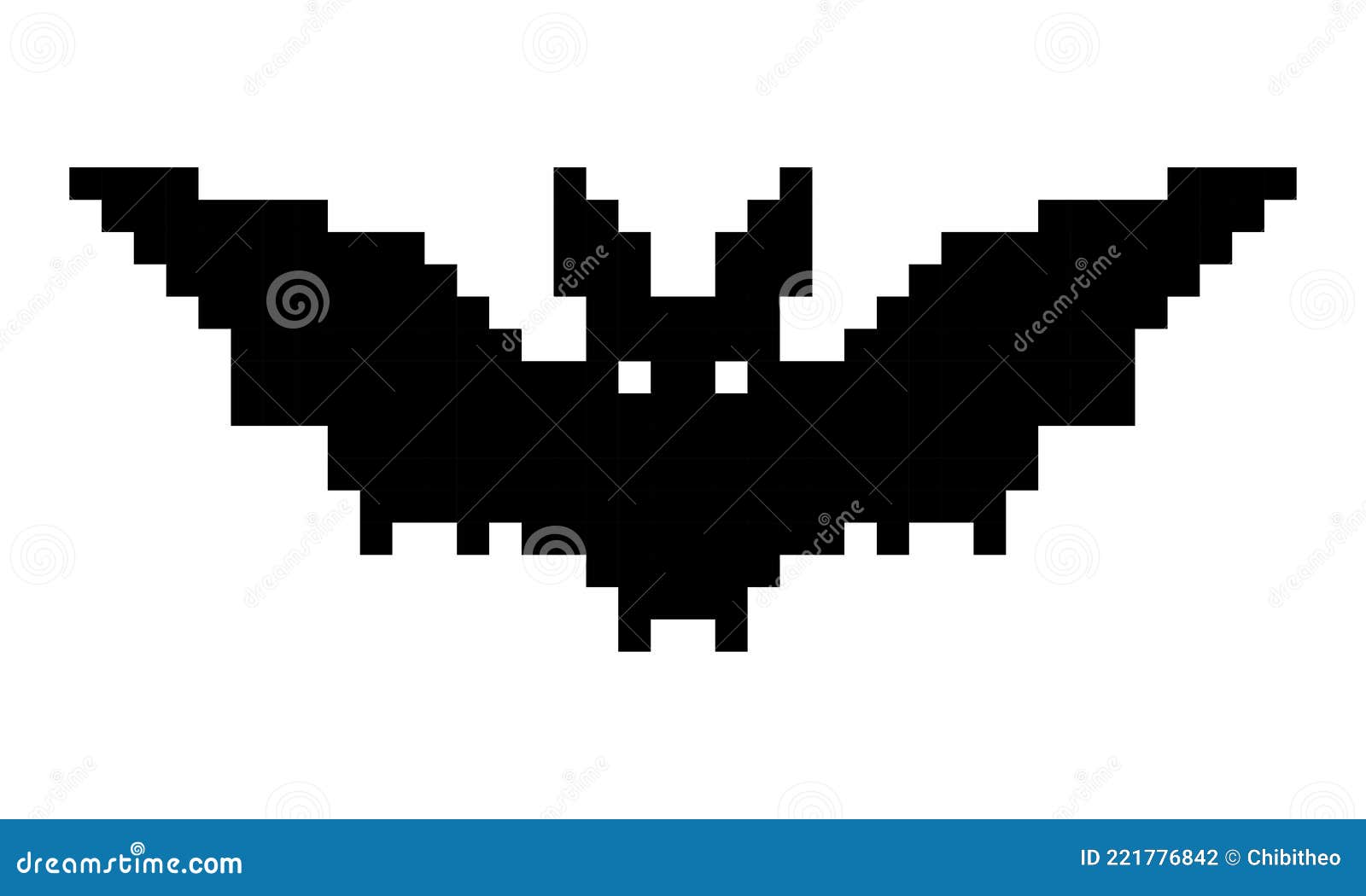 Pixel Bat of Vector Illustration Stock Vector - Illustration of mosaic ...
