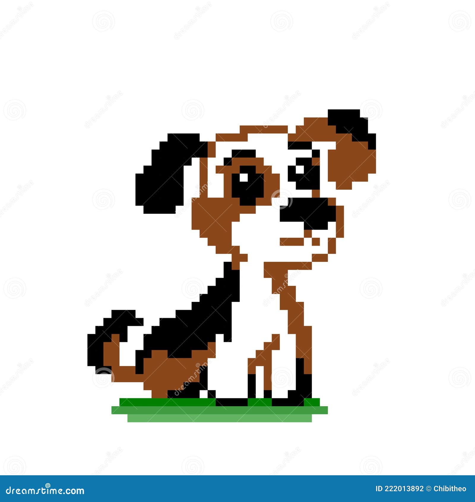 Pixel Art Beagle: Isometric 2d Game Art With Bold Colors Royalty-Free ...