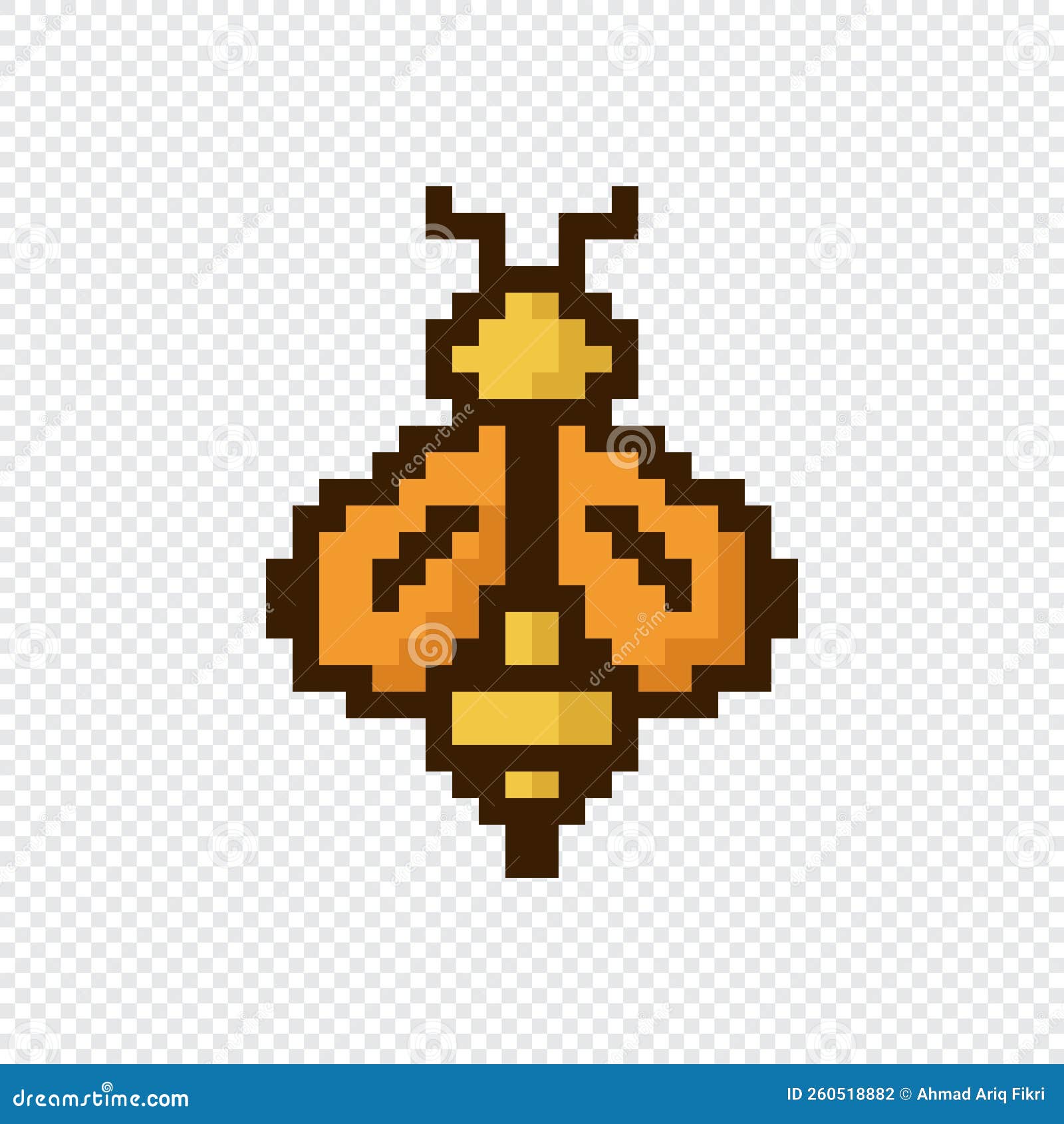 Pixel Bee. Cute Pixel Bee. 8 Bit Pixel Bee Image. Old School Computer ...