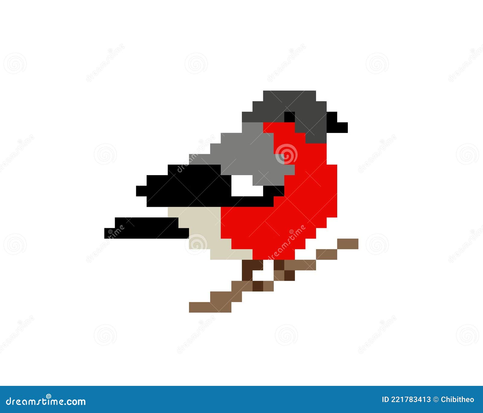 Pixel bird in Vector 8 bit stock vector. Illustration of abstract ...