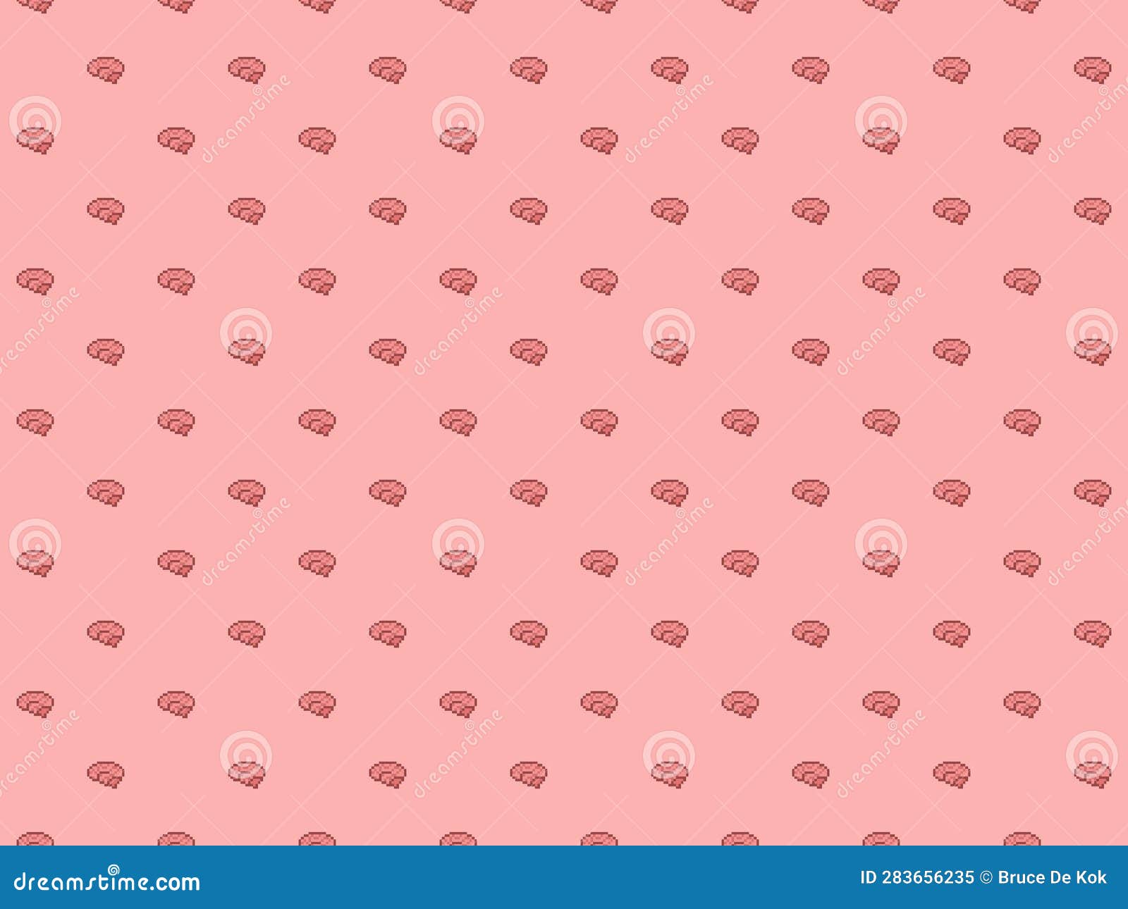 Pixel 8 Bit Brain Wallpaper - High Res Seamless Pattern Stock ...