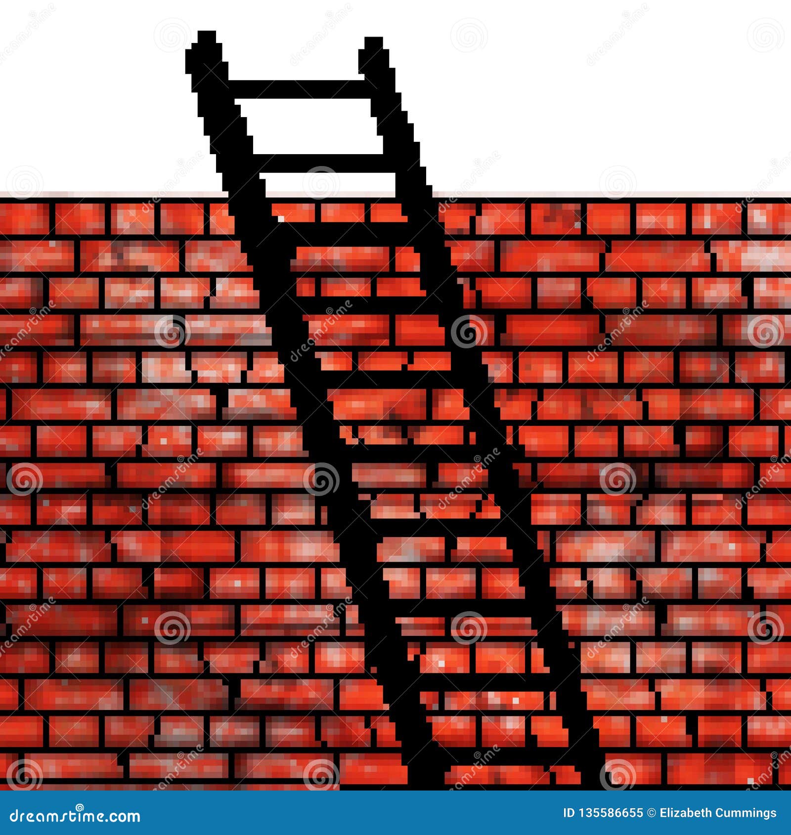 Ladder Leaning On Brick Wall Royalty-Free Stock Photography ...