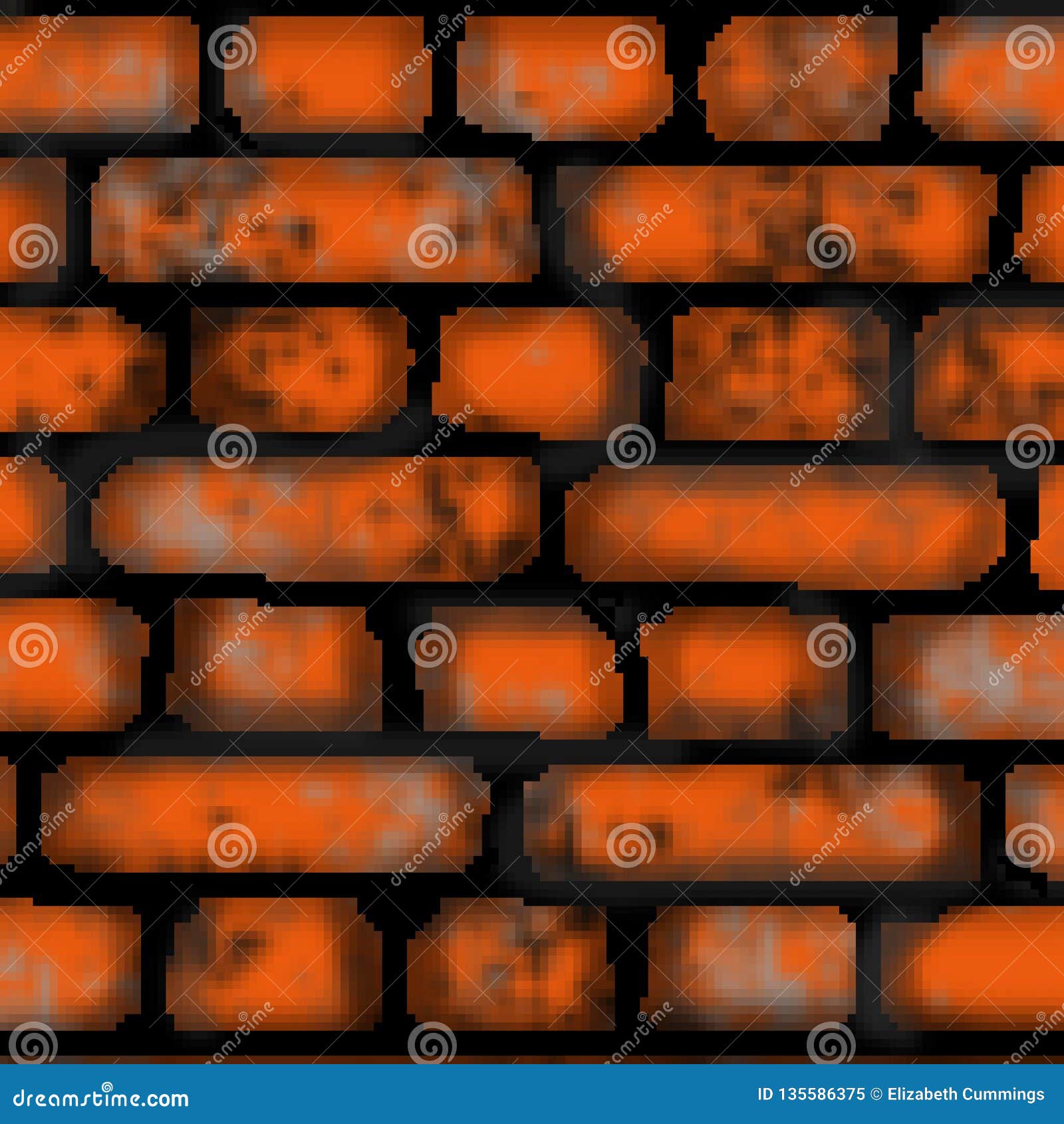 Pixel 8 Bit Drawn Colored Brick Tile Square Pattern Stock Illustration ...