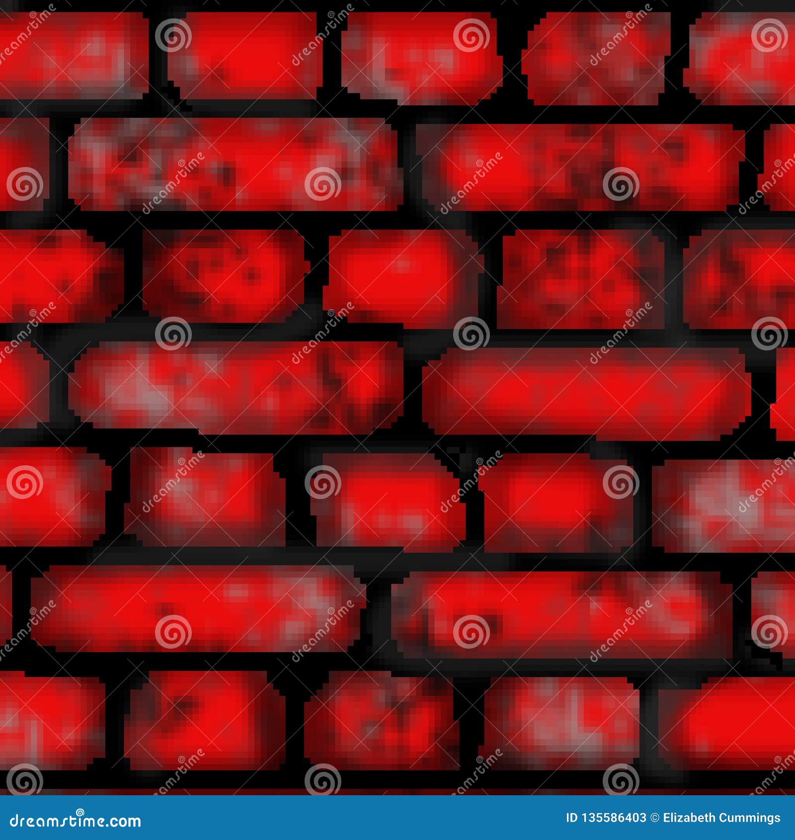 Pixel 8 Bit Drawn Colored Brick Tile Square Pattern Stock Illustration ...