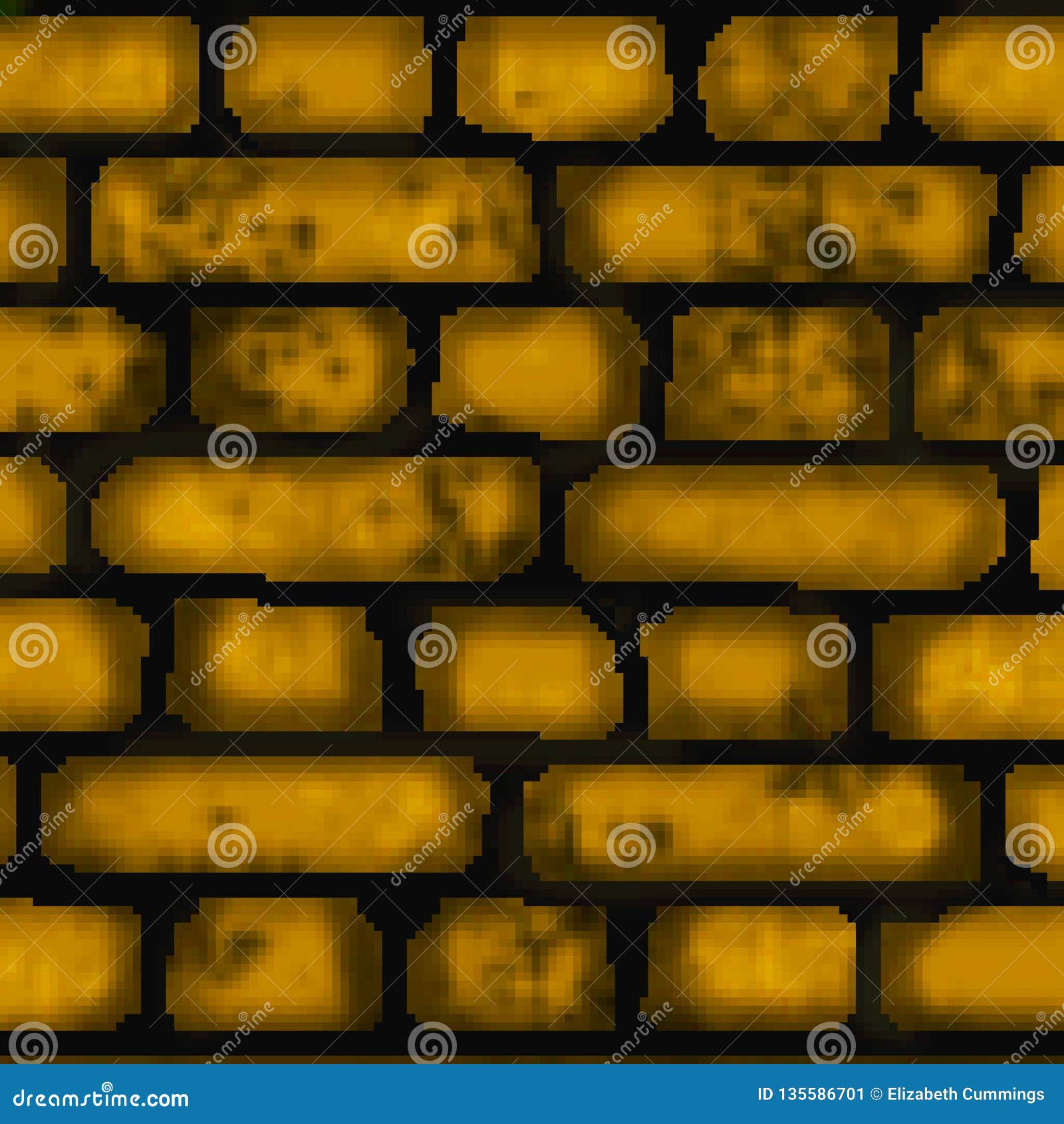 Pixel 8 Bit Drawn Colored Brick Tile Square Pattern Stock Illustration ...