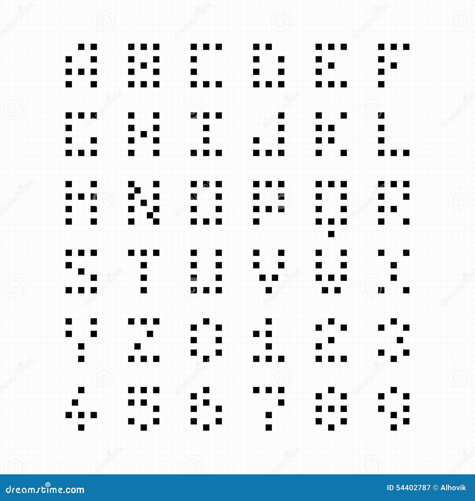 Pixel, bit font, alphabet stock vector. Illustration of digit - 54402787