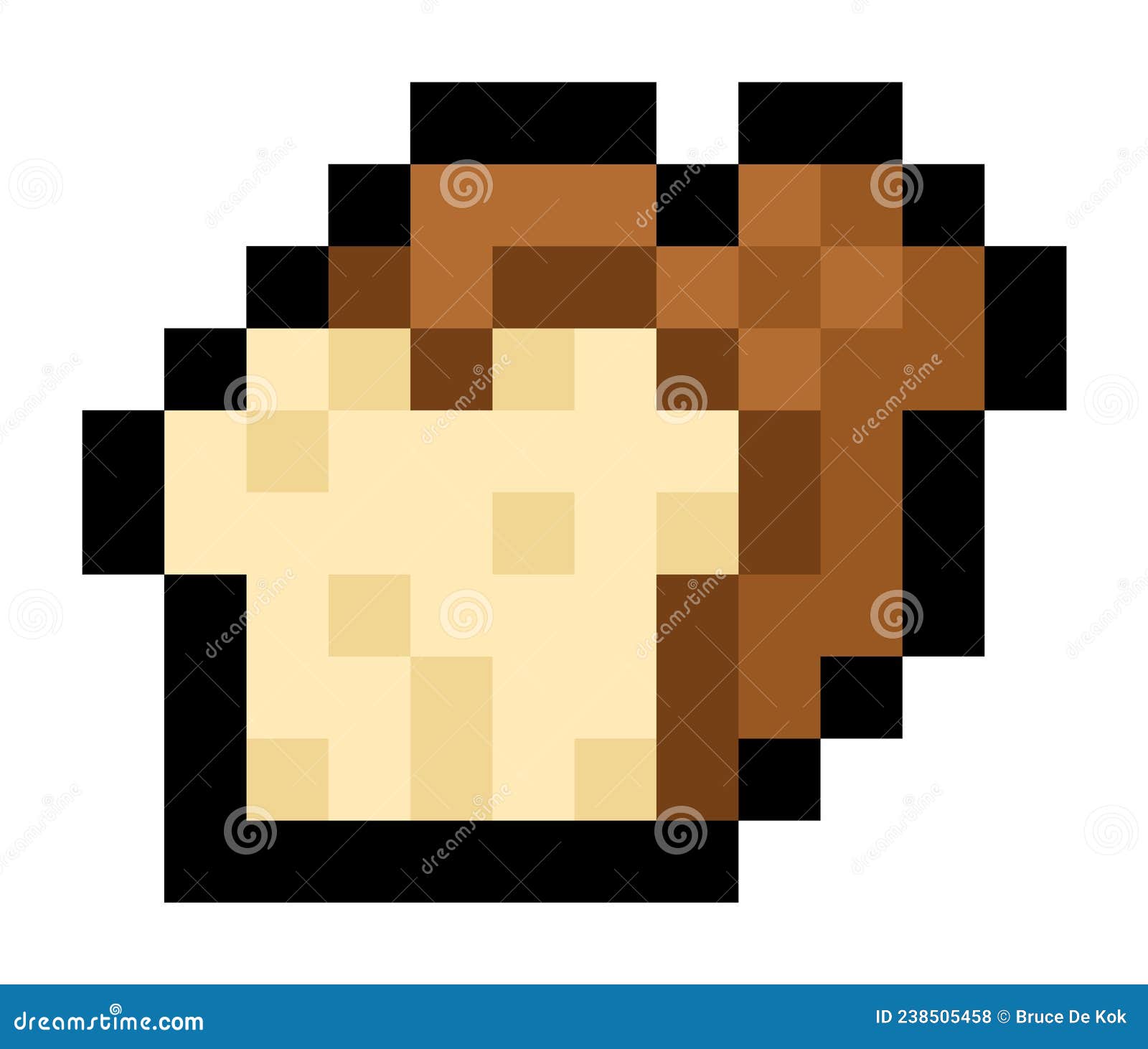 Minecraft Bread Pixel Art