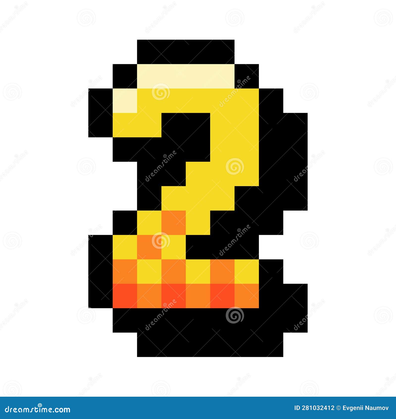 Pixel 8 Bit Number Two or Numeral Vector Illustration Stock Vector ...