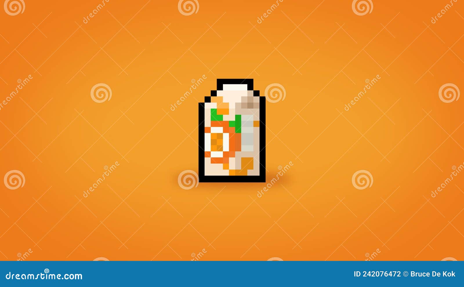 Pixel 8 Bit Orange Juice Pack Background - High Res 4k Wallpaper ...