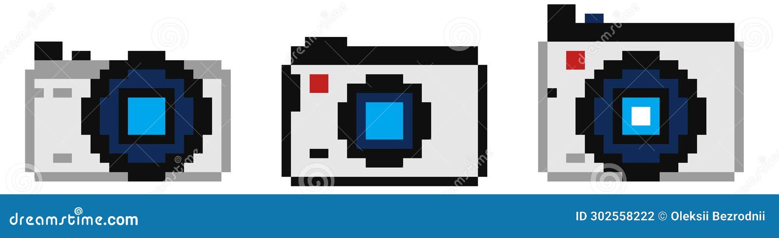 Pixel 8 Bit Photo Camera Vector. 8bit Photo Stock Vector - Illustration ...