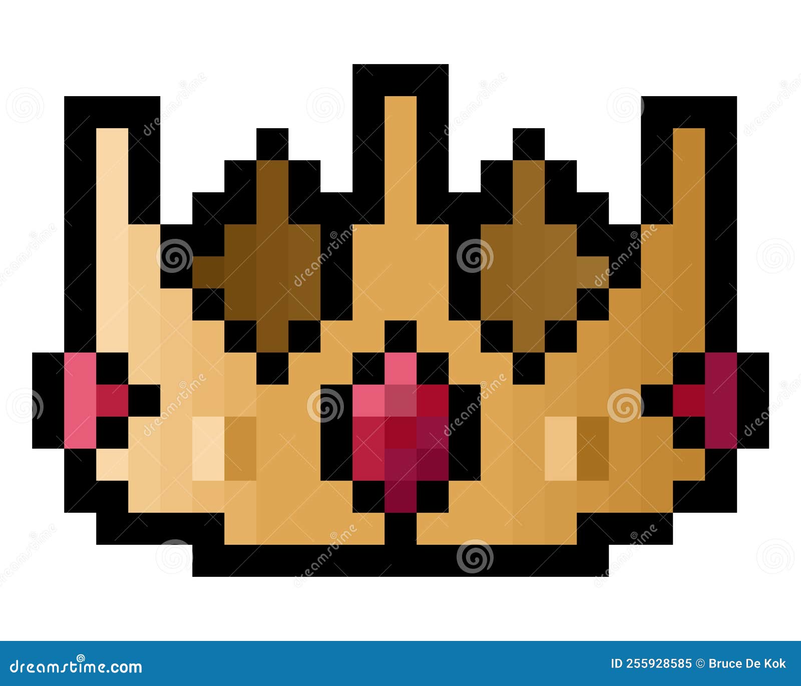 Pixel 8 Bit Royal Crown - Isolated Vector Stock Vector - Illustration ...