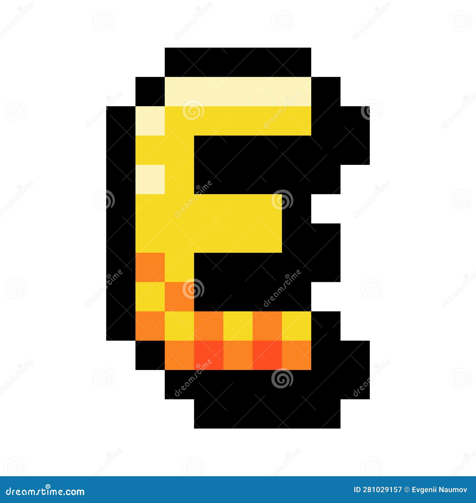 Pixel 8 Bit Uppercase Letter E As Font and Alphabet Vector Illustration ...