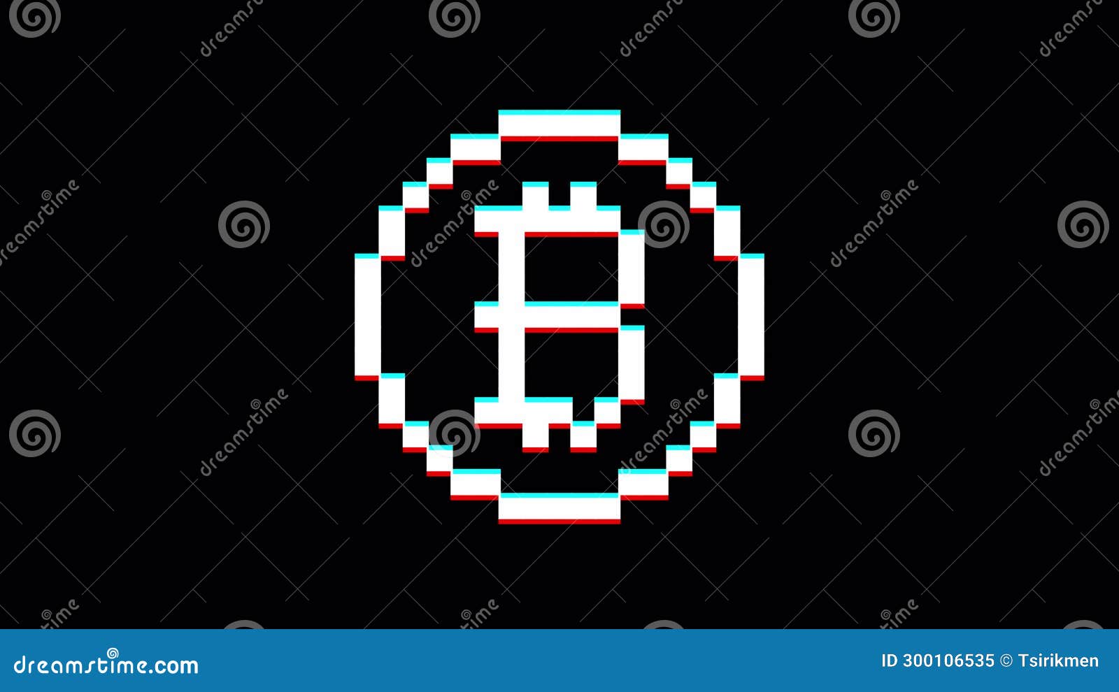 Pixel Bitcoin Sign Glitch Effect. Alpha Channel Stock Video - Video of ...