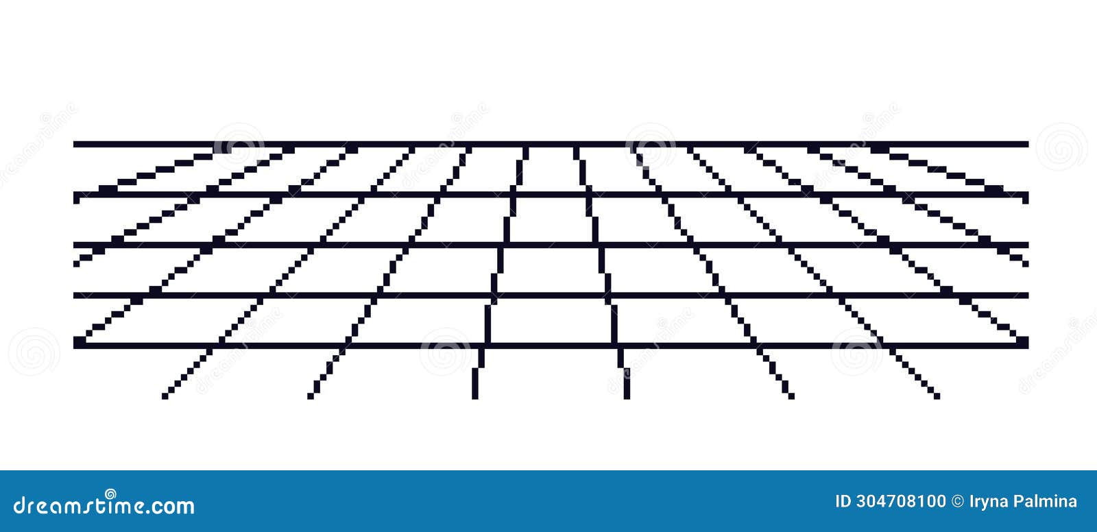 Pixel Black Perspective Mesh Template. Digital Blank Surface with ...