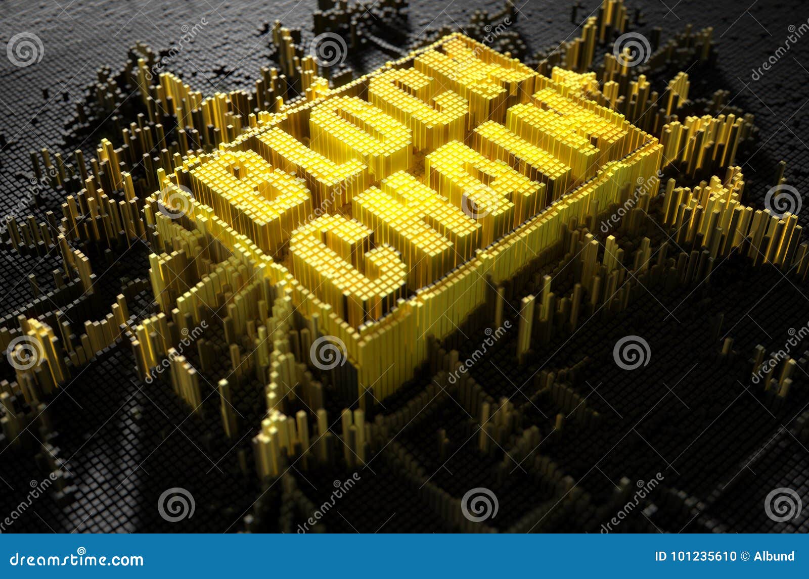 Pixel Block Chain stock illustration. Illustration of computer - 101235610