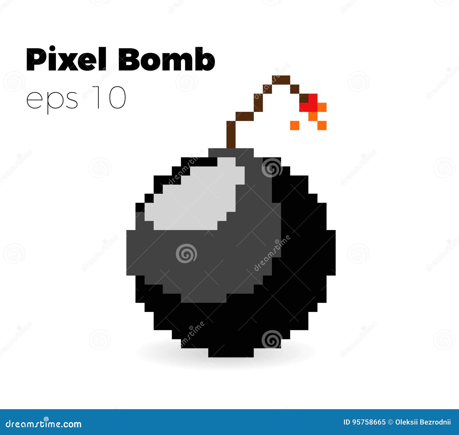 Bomb Pixel Art. Torpedo 8 Bit. Bombshell Graphics Old Game Cartoon ...